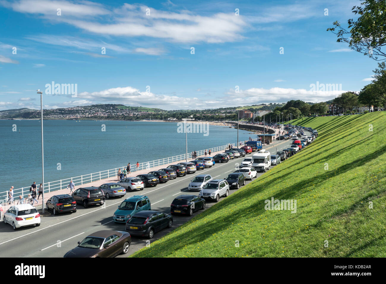 Colwyn Bay promenade in North Wales UK Stock Photo - Alamy