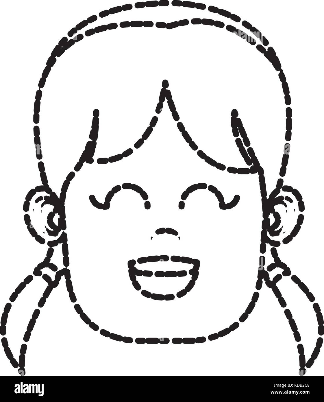 Cute Girl Face Stock Vector Image And Art Alamy