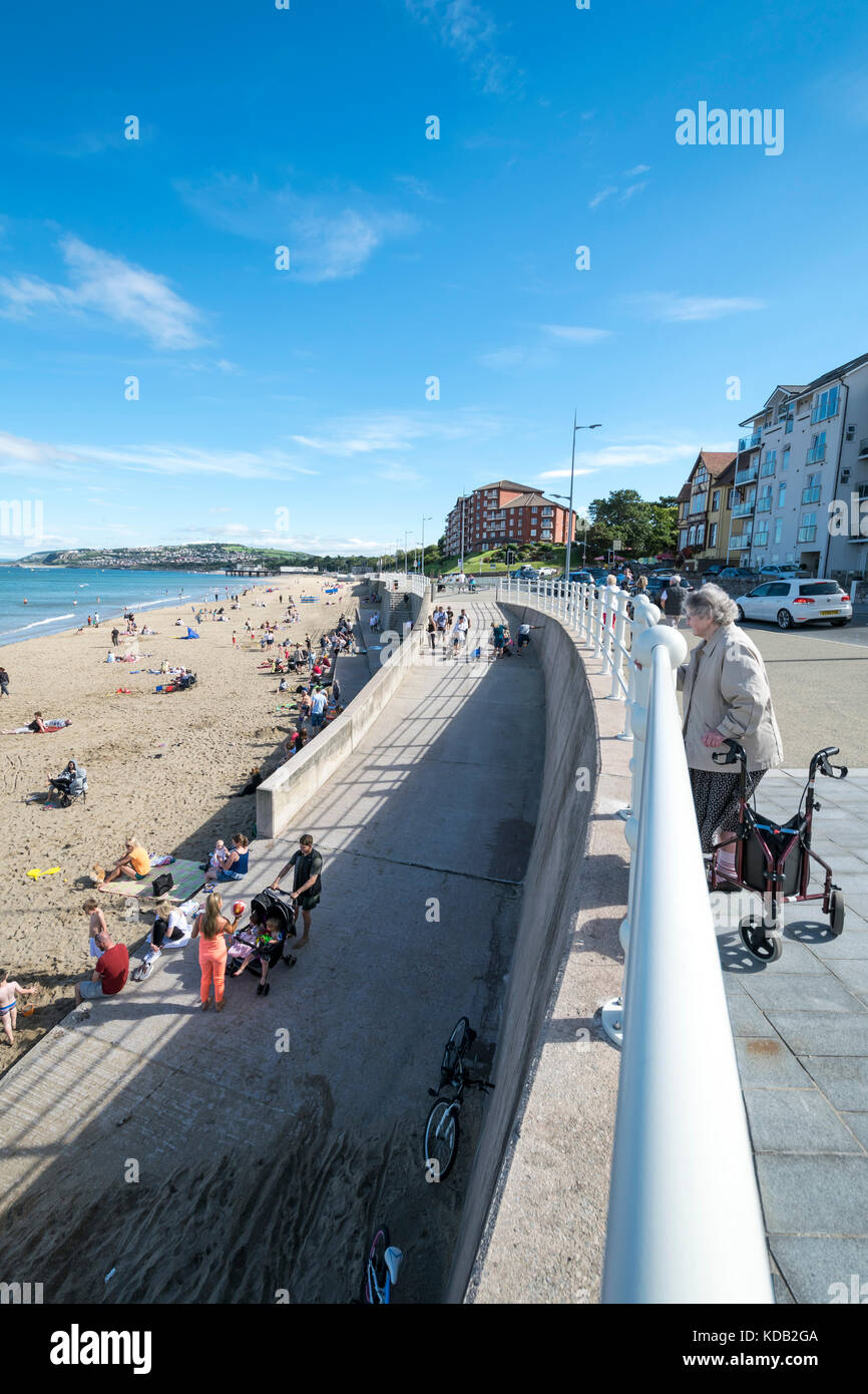 Colwyn Bay promenade in North Wales UK Stock Photo - Alamy