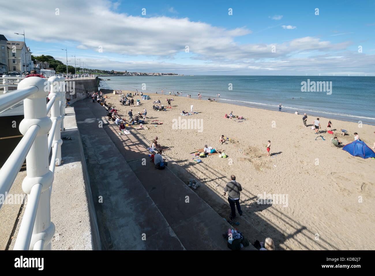 Colwyn Bay promenade in North Wales UK Stock Photo - Alamy