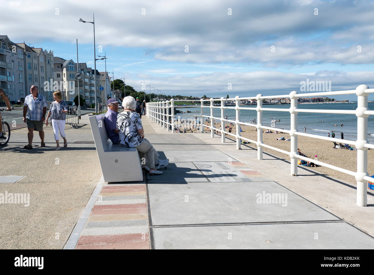 Colwyn Bay promenade in North Wales UK Stock Photo - Alamy