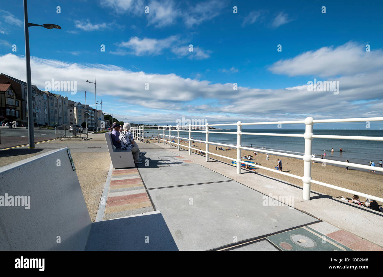 Colwyn Bay promenade in North Wales UK Stock Photo - Alamy