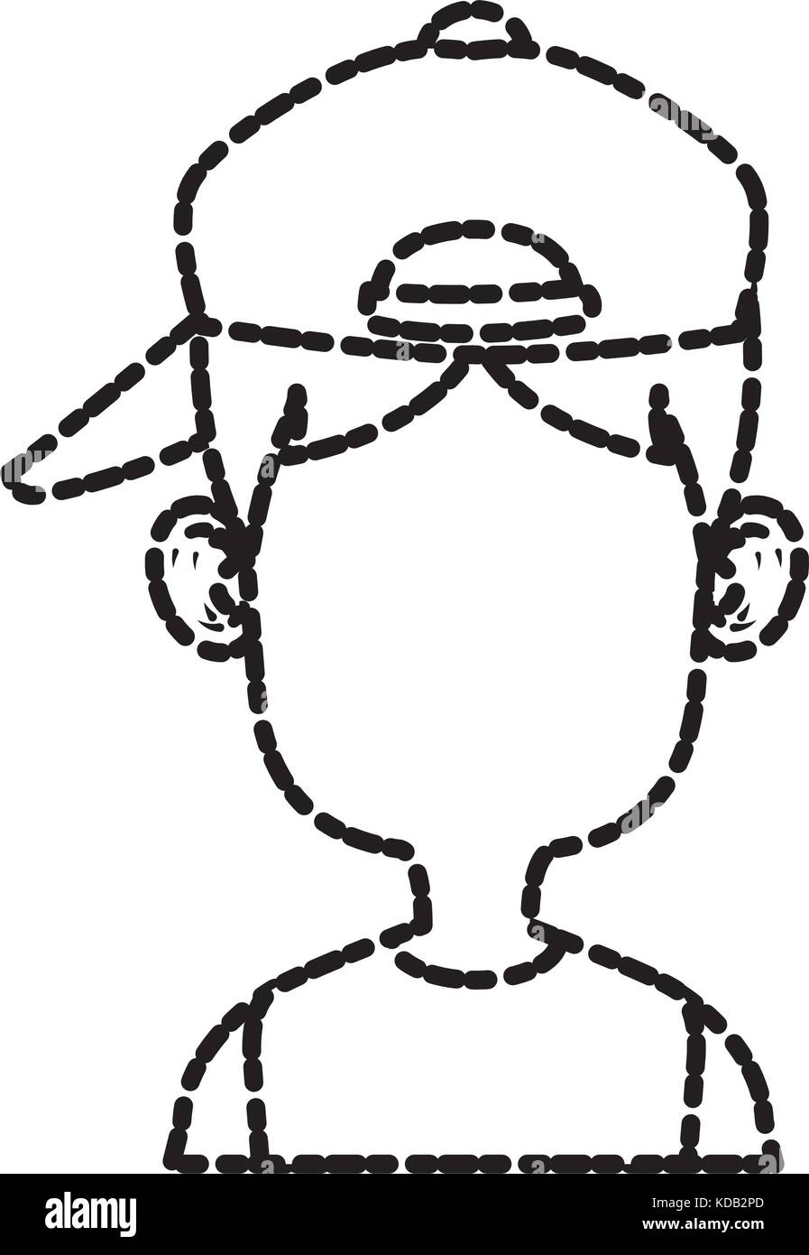 Boy faceless with hat cartoon Stock Vector Image & Art - Alamy