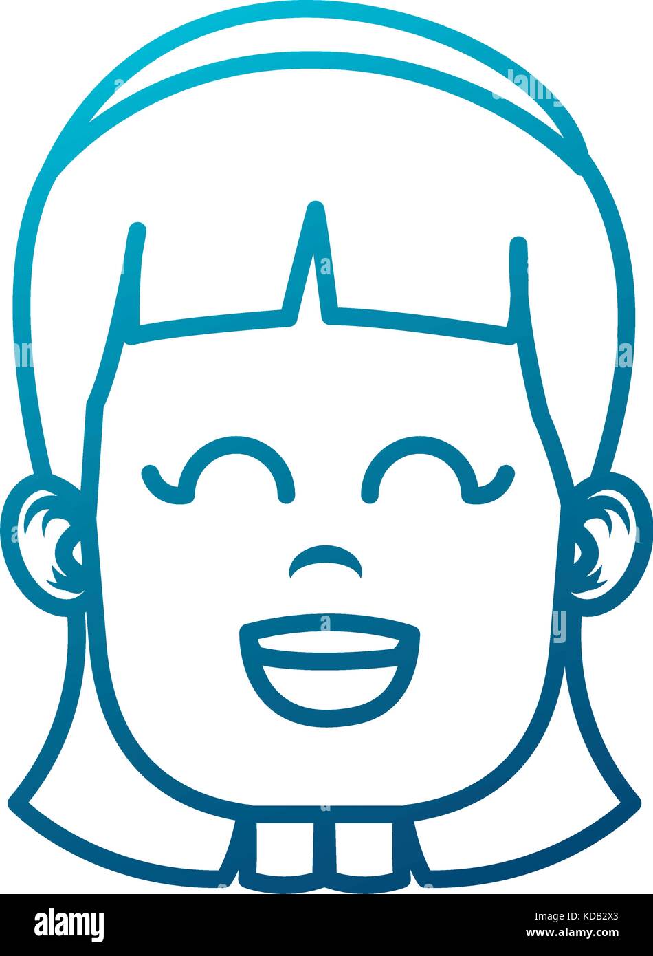 Cute girl face Stock Vector Image & Art - Alamy