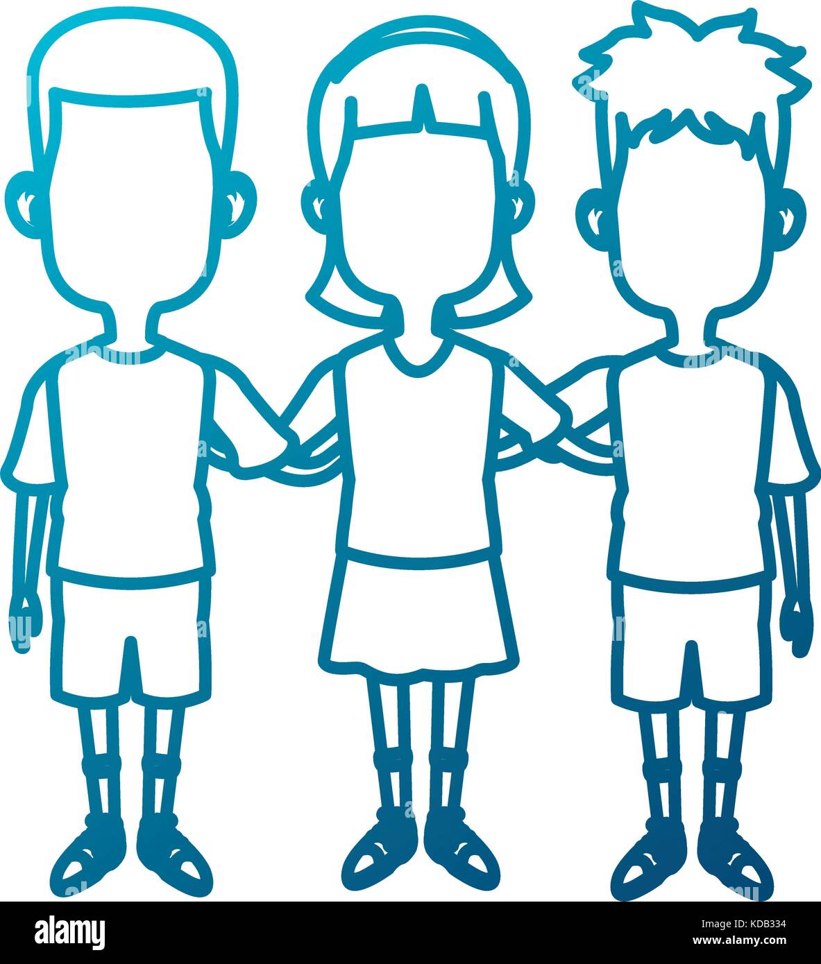 Cute kids friends cartoon Stock Vector Image & Art - Alamy