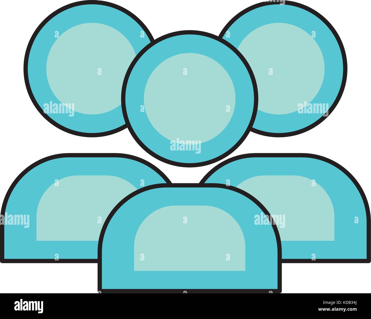 teamwork people pictogram to social connection vector illustration ...