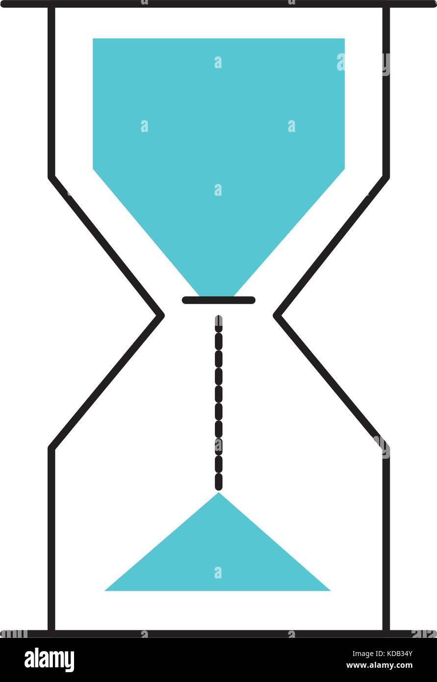 hourglass object design to know the time vector illustration Stock ...