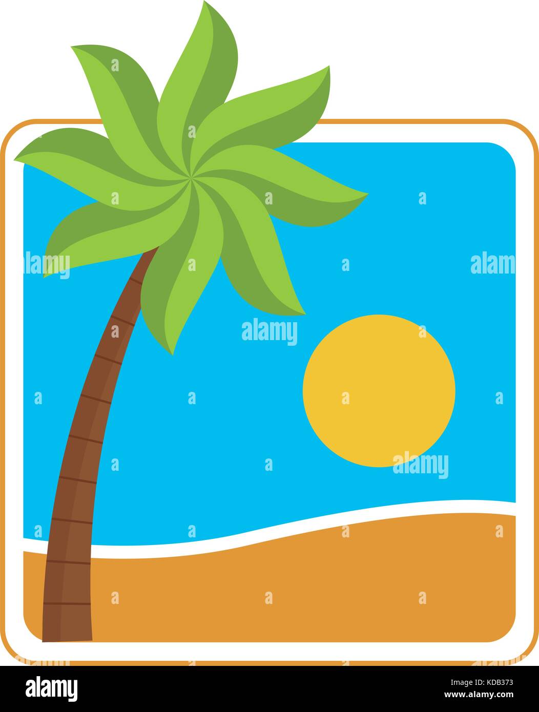 Summer and beach symbol Stock Vector Image & Art - Alamy
