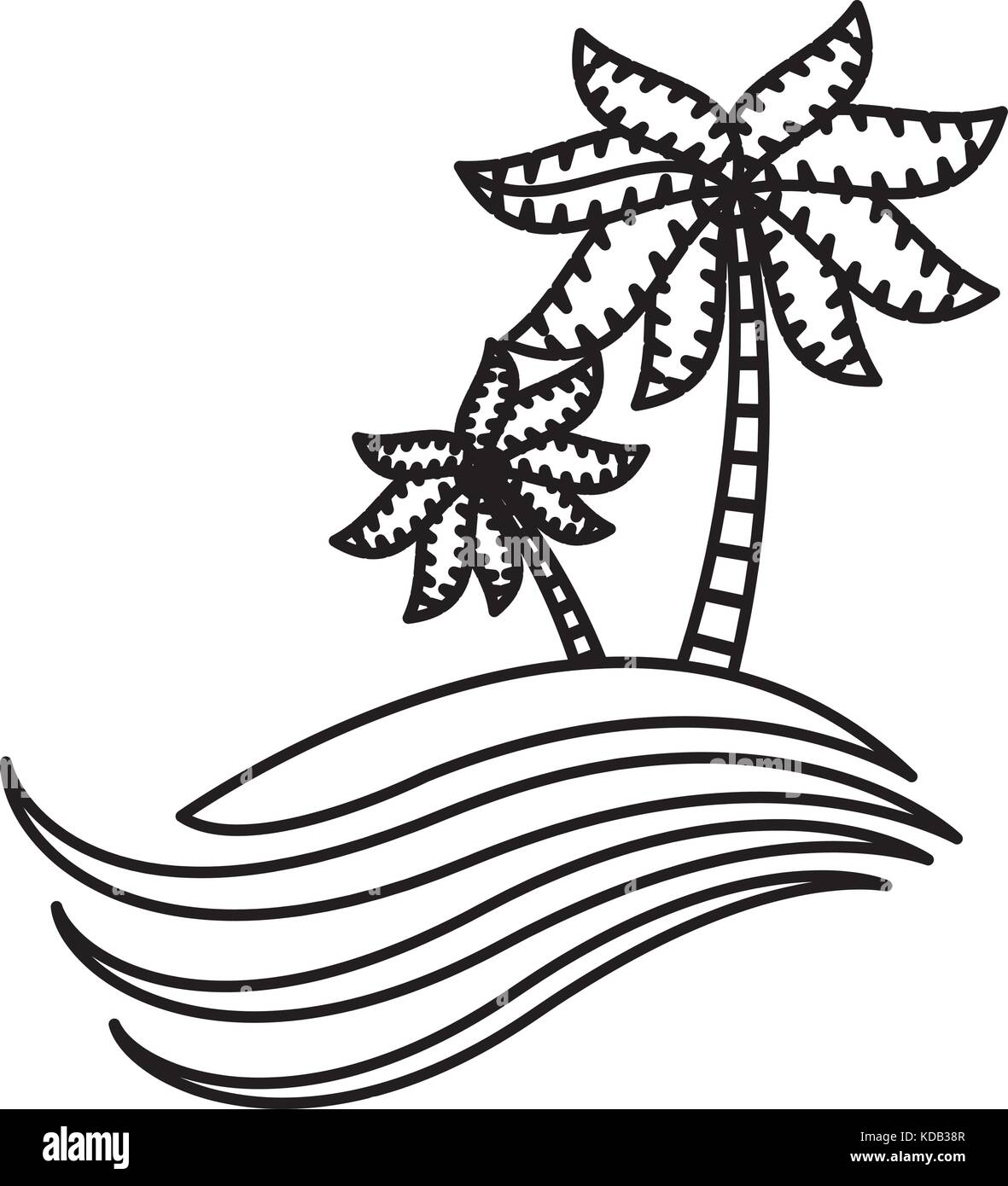 Beach palms white sand Cut Out Stock Images & Pictures - Alamy