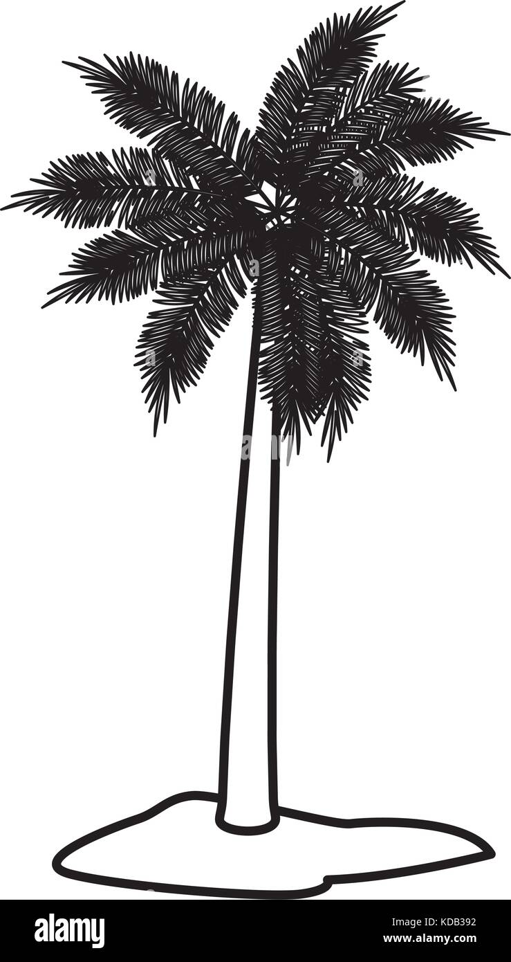 Tree palm symbol Stock Vector Image & Art - Alamy