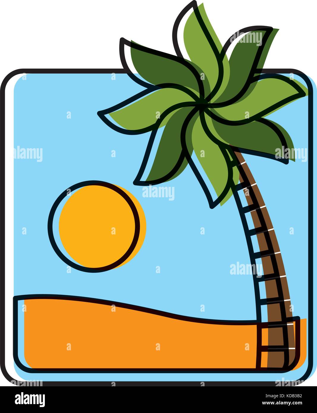 Summer and beach symbol Stock Vector Image & Art - Alamy