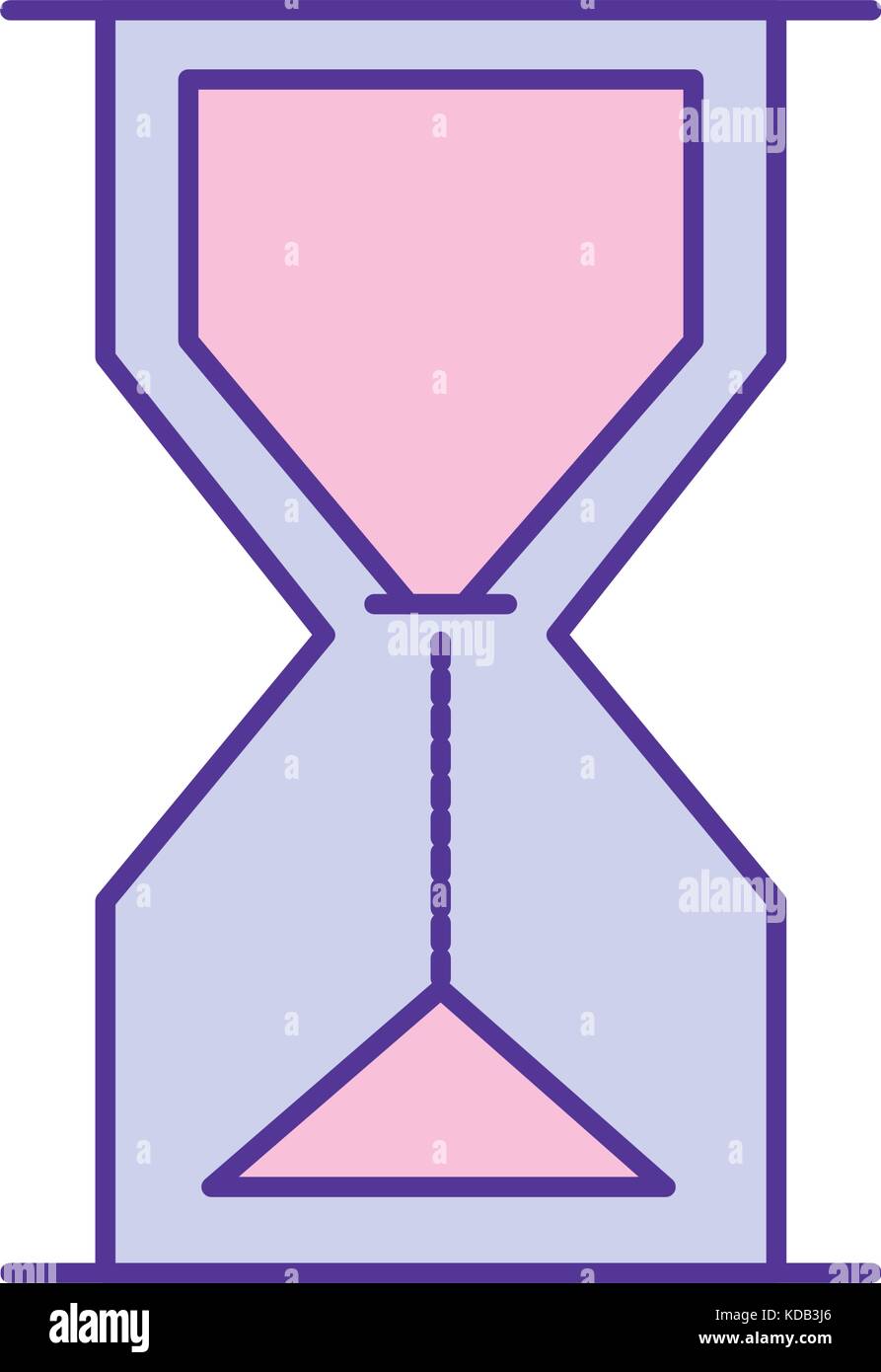 hourglass object design to know the time vector illustration Stock ...