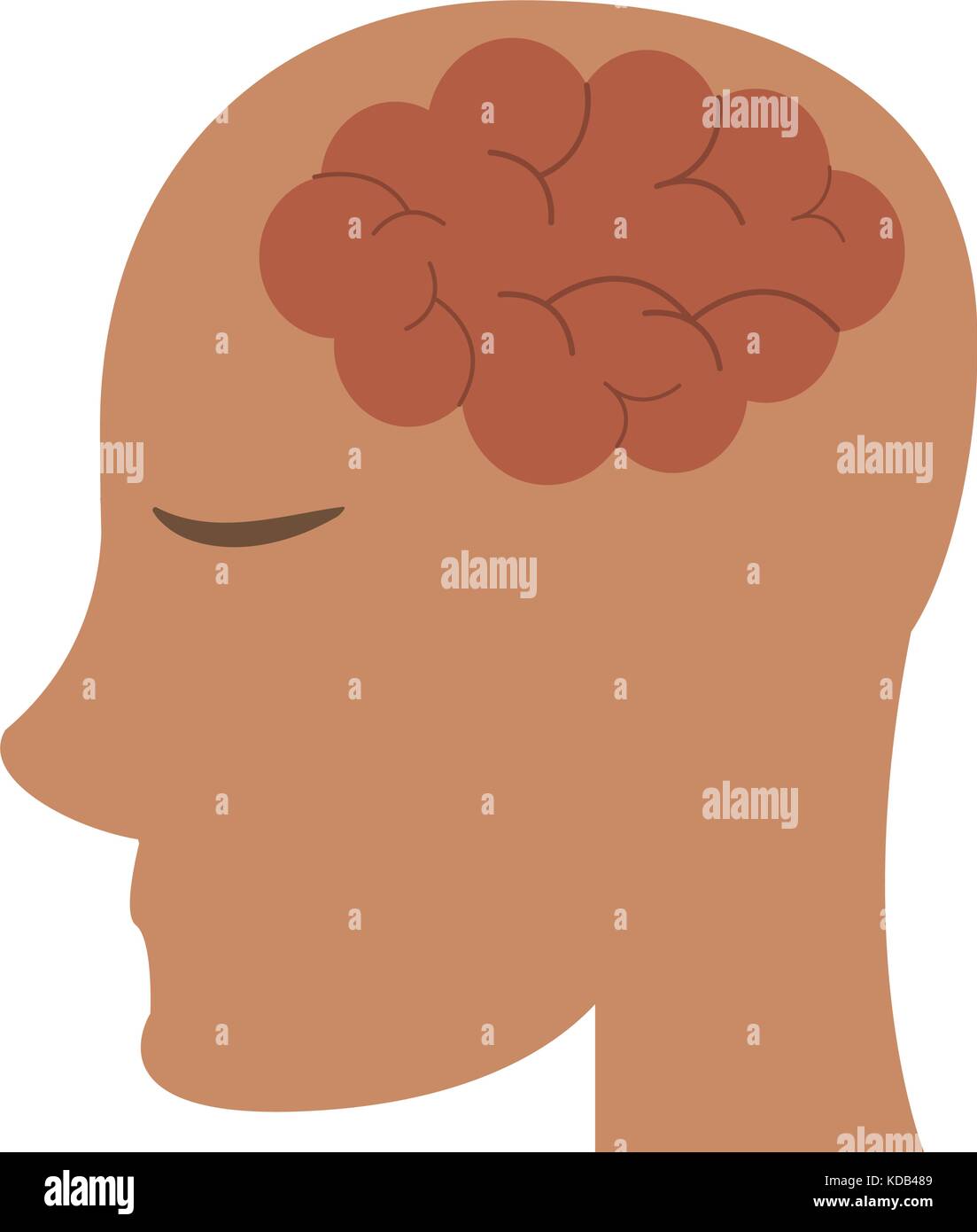 human brain inside head icon image Stock Vector Image & Art - Alamy