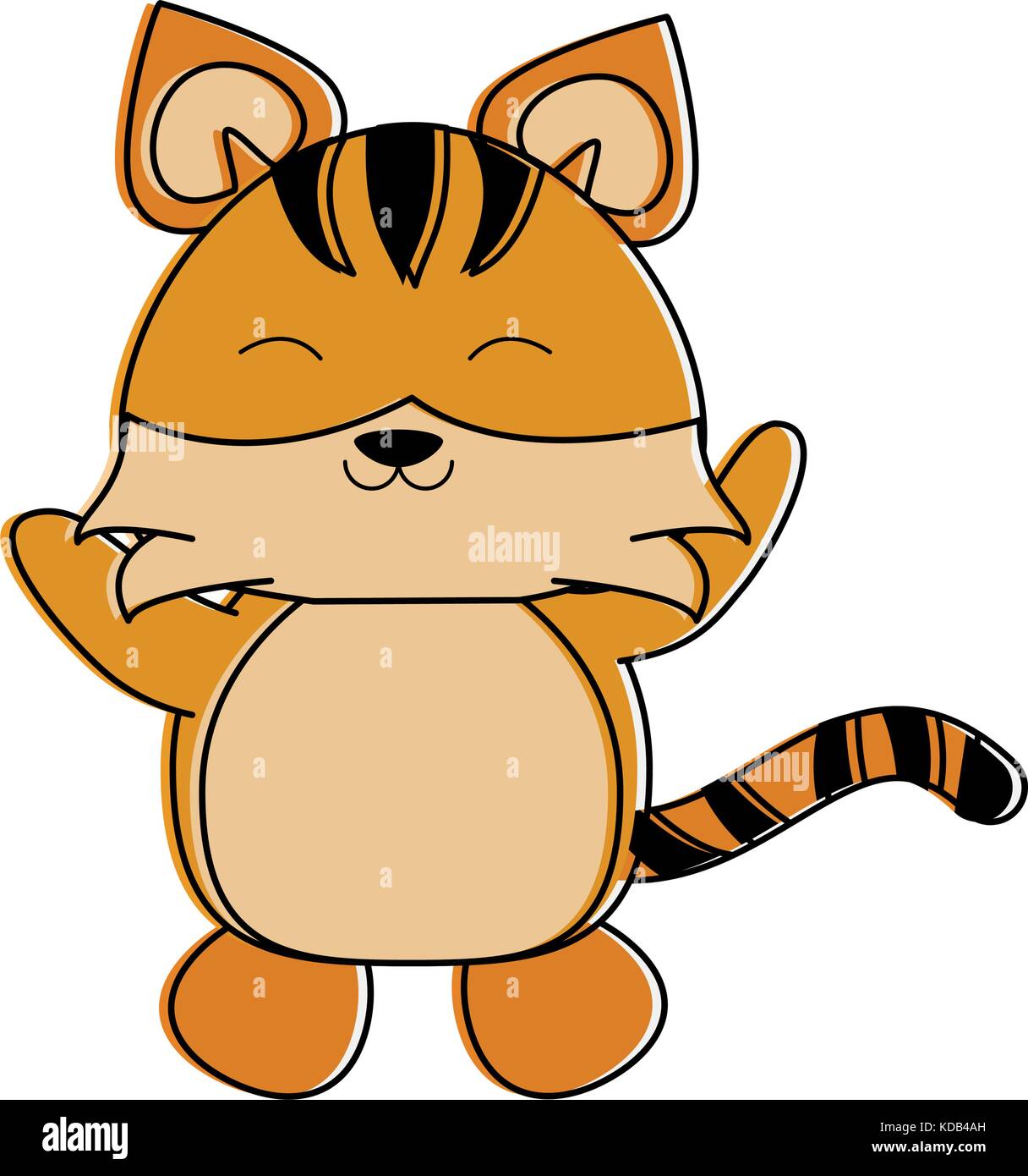 tiger with open arms cute animal icon image Stock Vector Image & Art ...