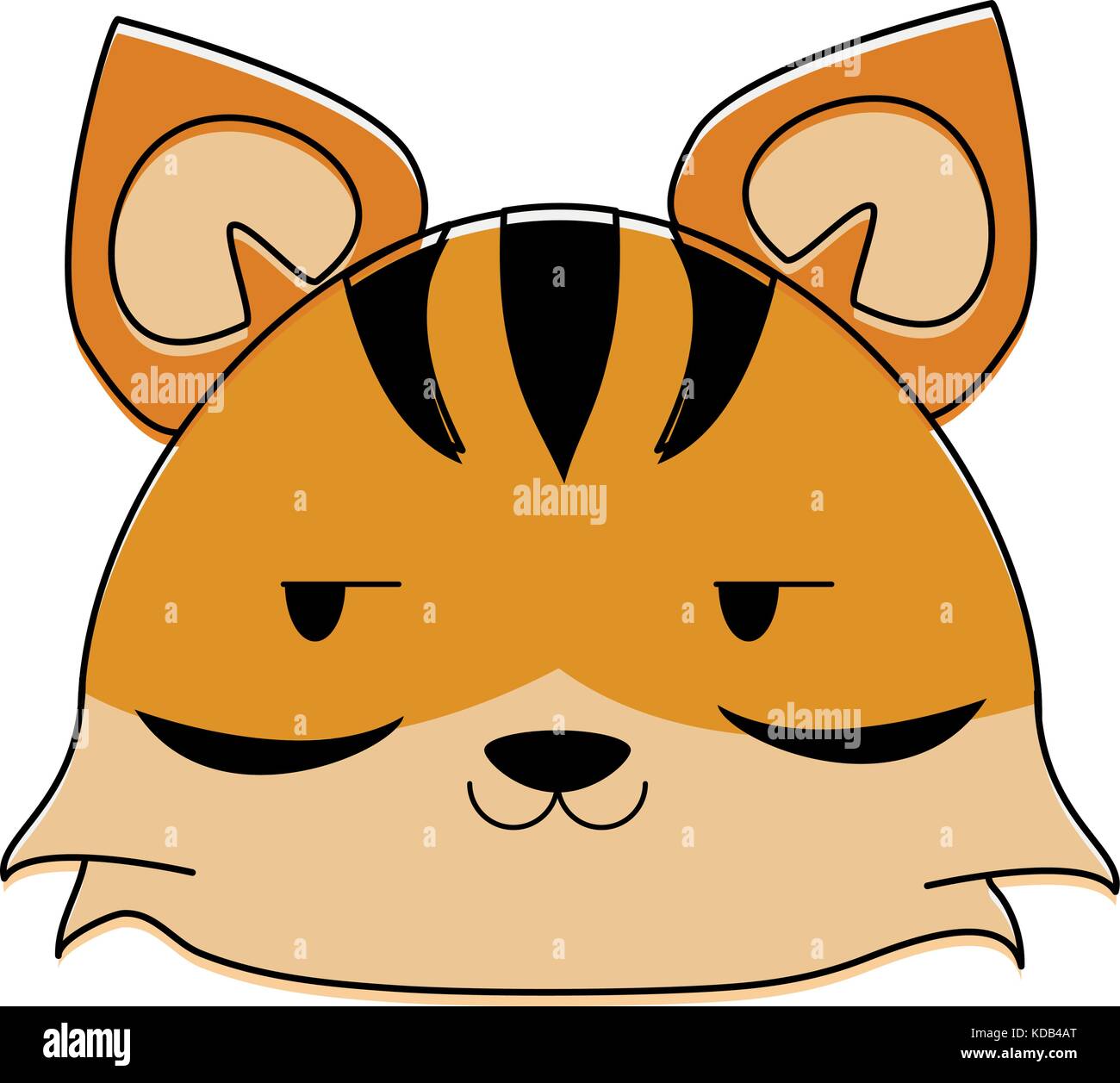 tiger flirty cute animal cartoon icon image Stock Vector Image & Art ...