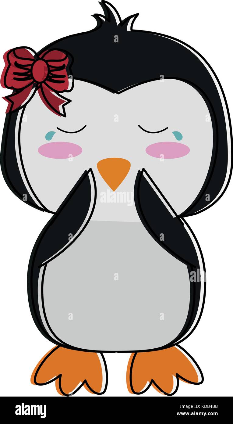 penguin crying cute animal cartoon icon image Stock Vector Image & Art ...