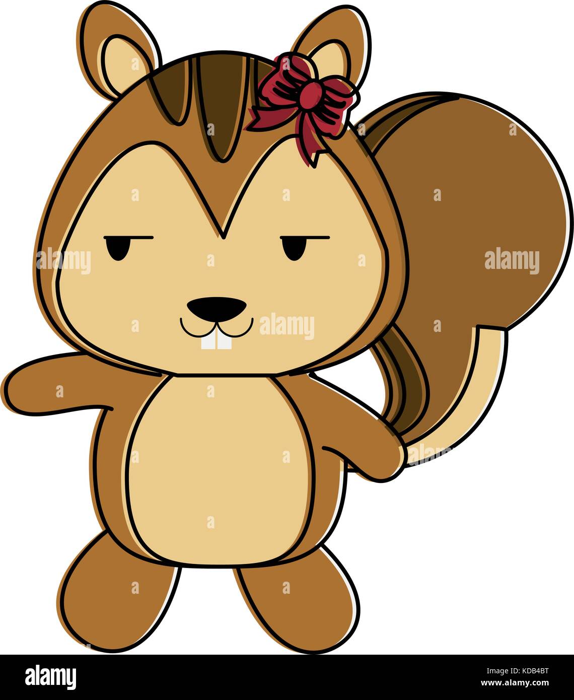 squirrel flirty cute animal cartoon icon image Stock Vector Image & Art ...