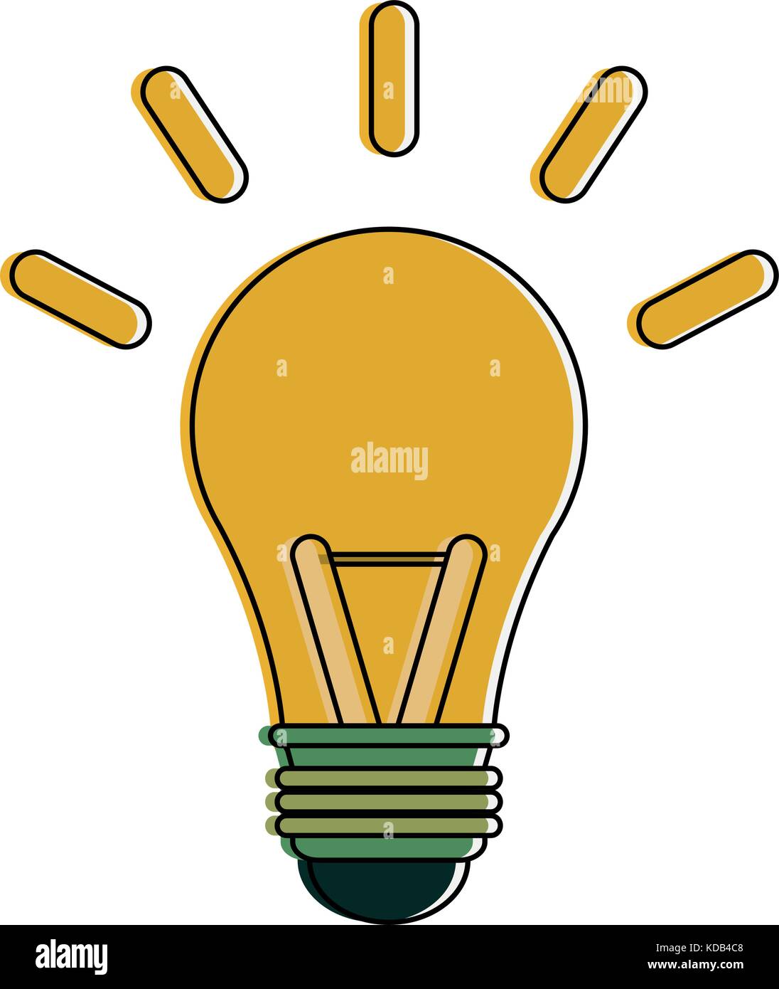 lit lightbulb icon image Stock Vector Image & Art - Alamy
