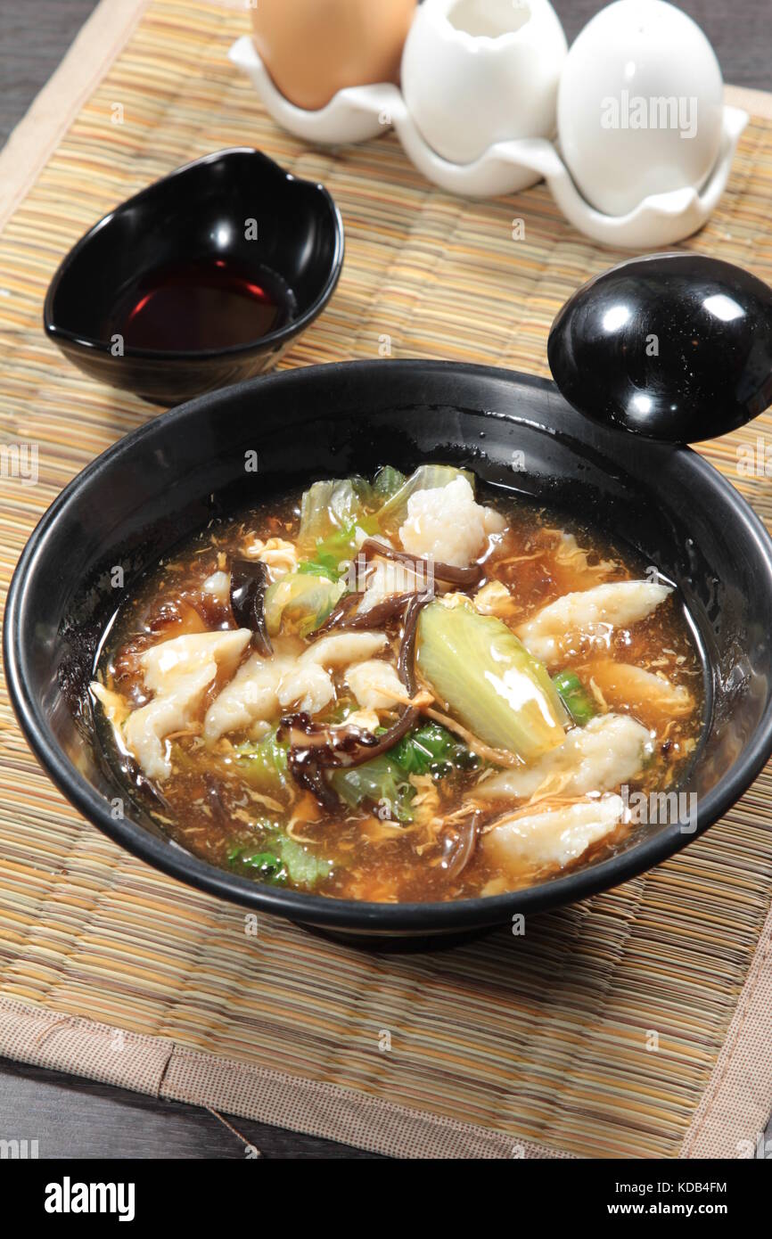 chinese supreme chicken or seafood broth Stock Photo - Alamy