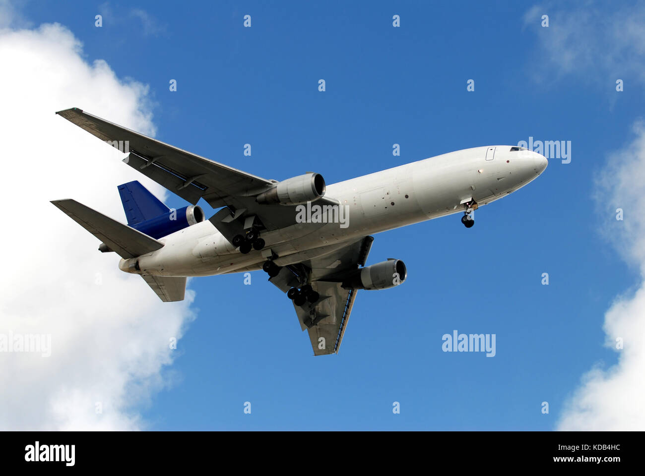 Cargo jet airplane landing Stock Photo - Alamy