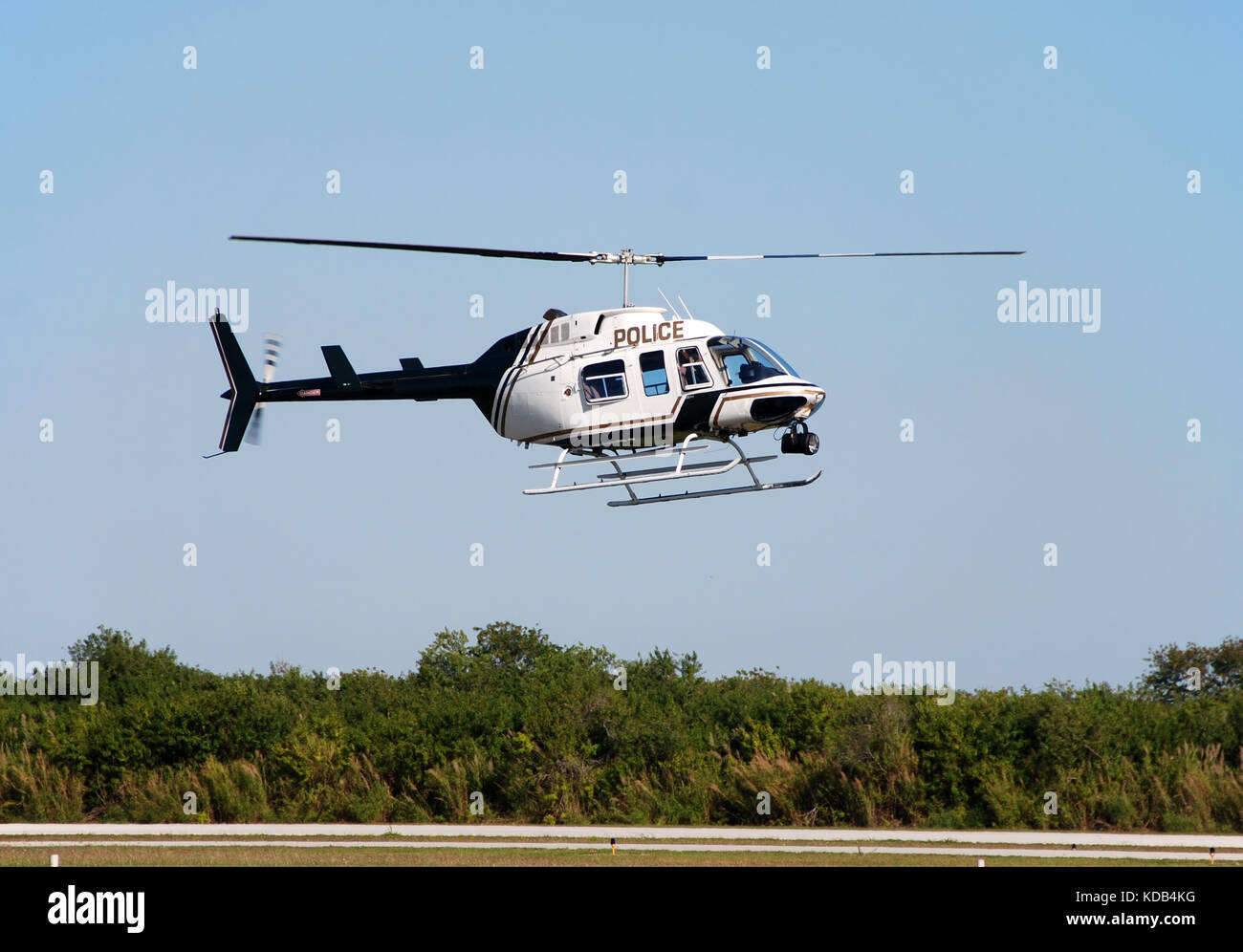 Police helicopter in flight Stock Photo - Alamy