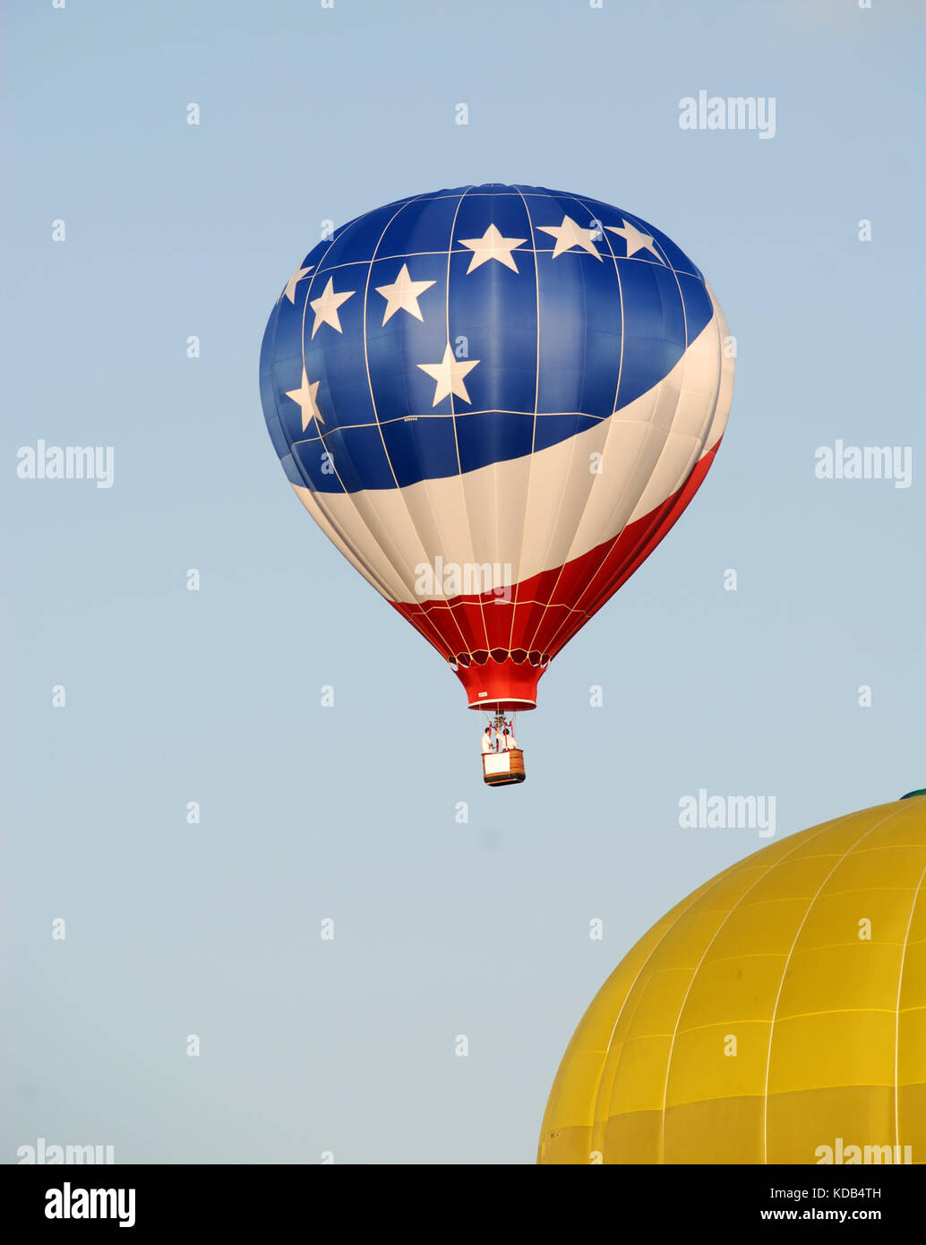Hobby hot air balloons floating Stock Photo - Alamy