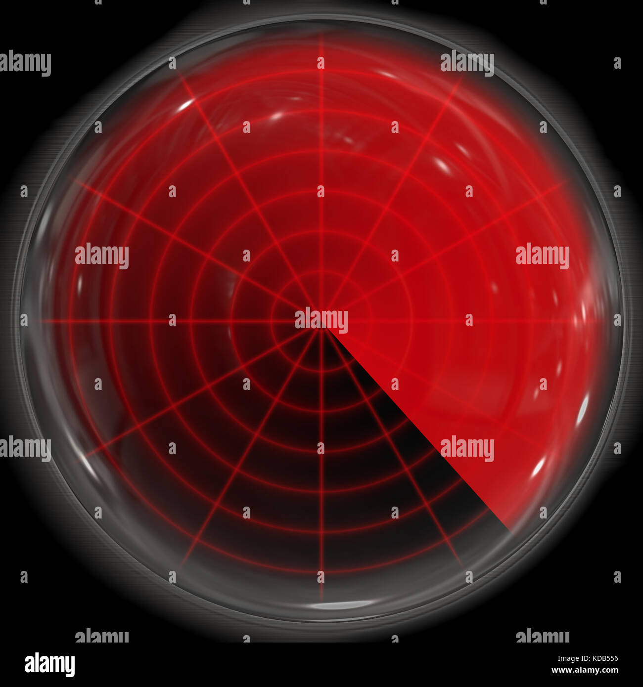 Radar display in red Stock Photo - Alamy