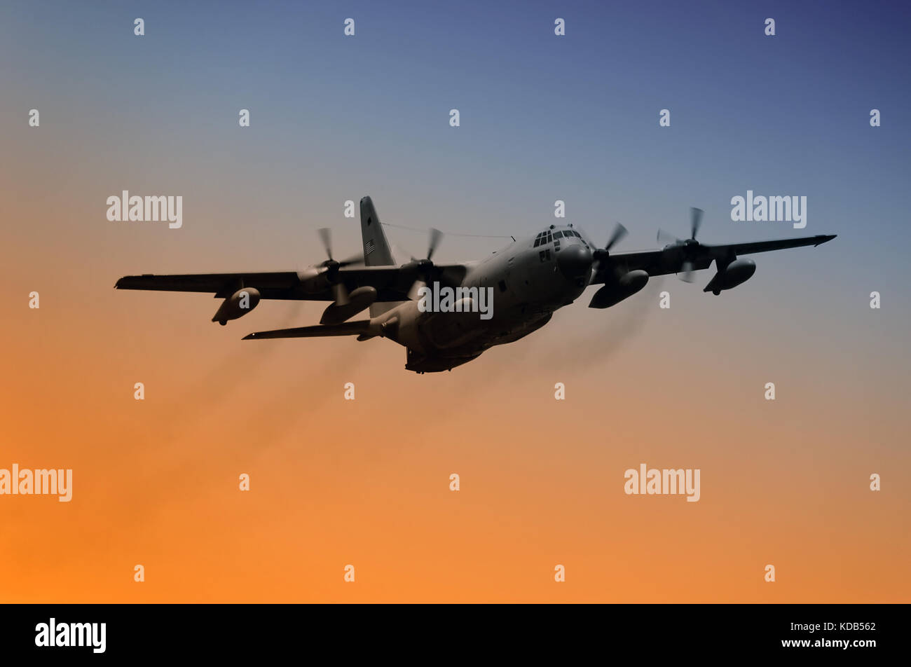 Military cargo airplane in flight Stock Photo - Alamy