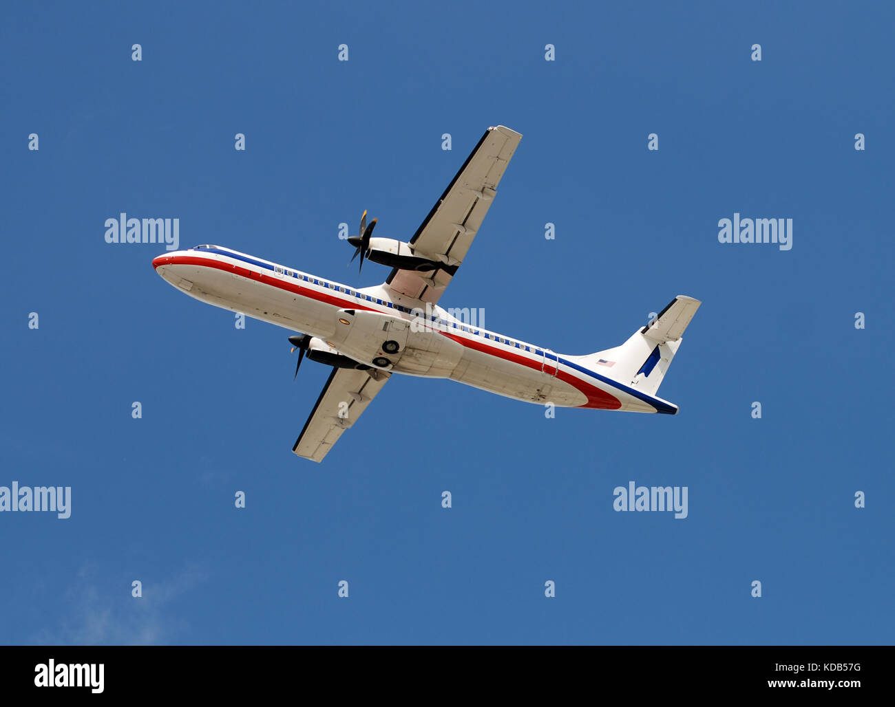 Passenger regional turboprop airplane Stock Photo - Alamy