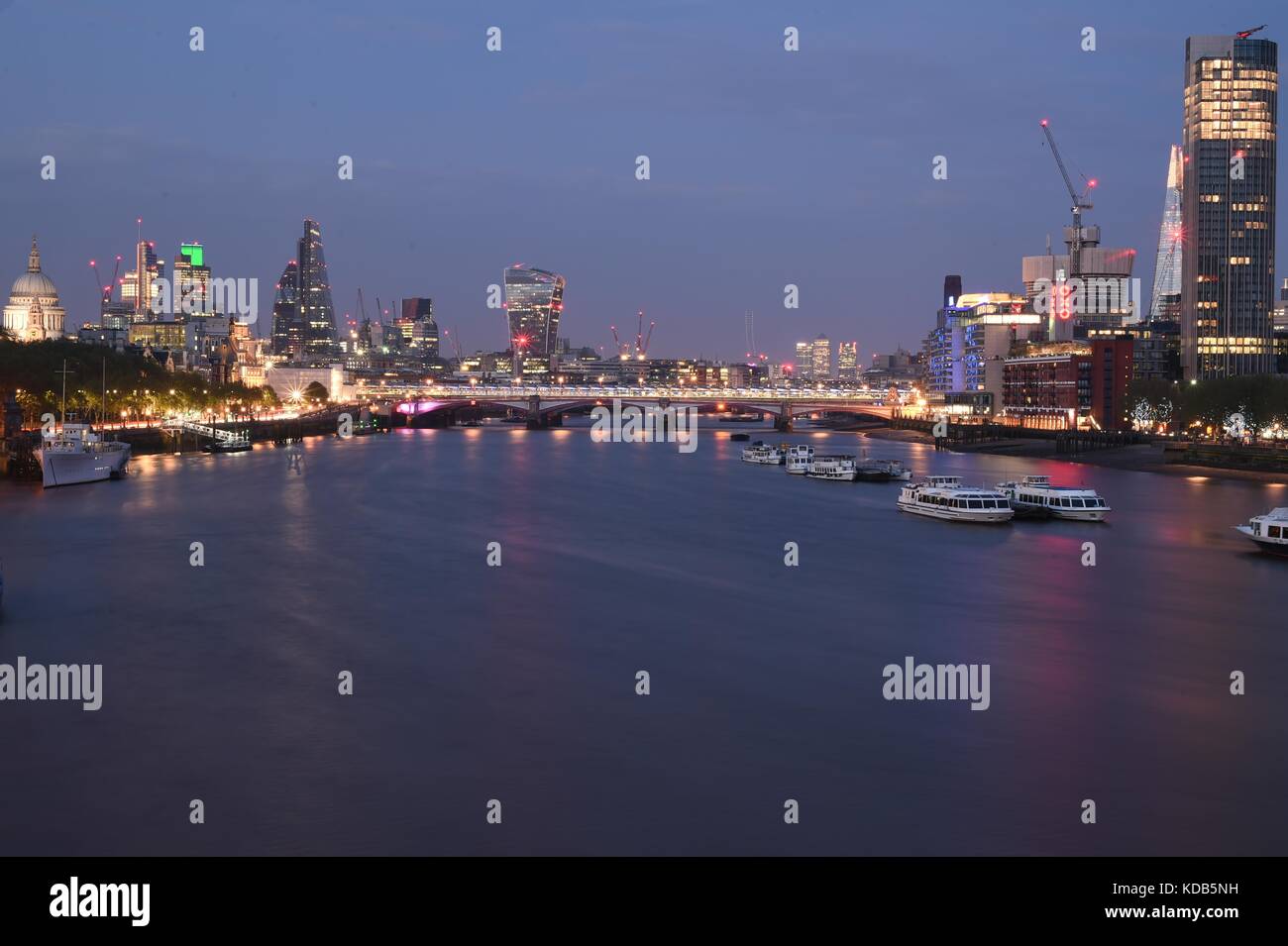 London Skyline at night Stock Photo - Alamy