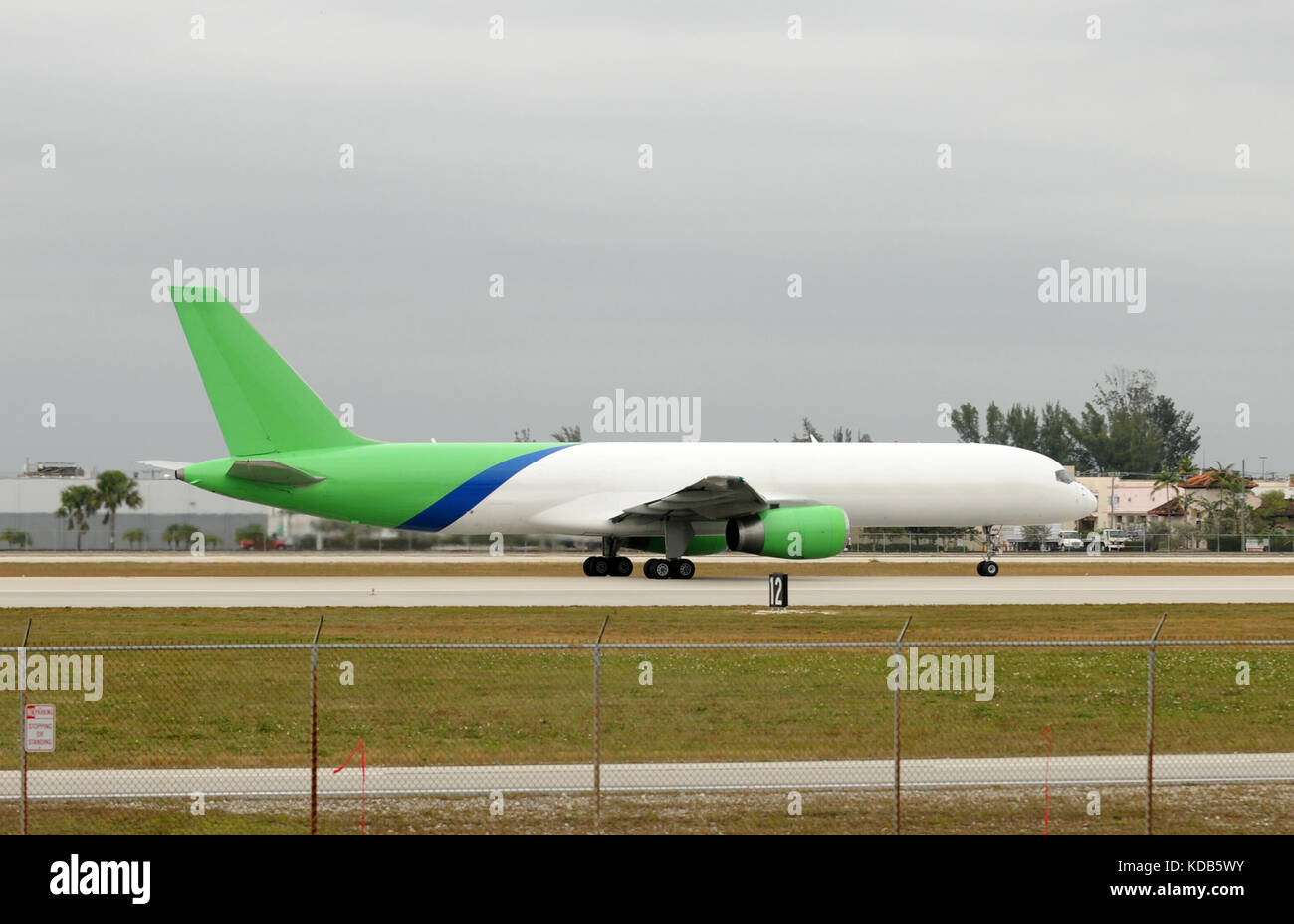 Cargo jet airplane taking off from Miami International Stock Photo - Alamy