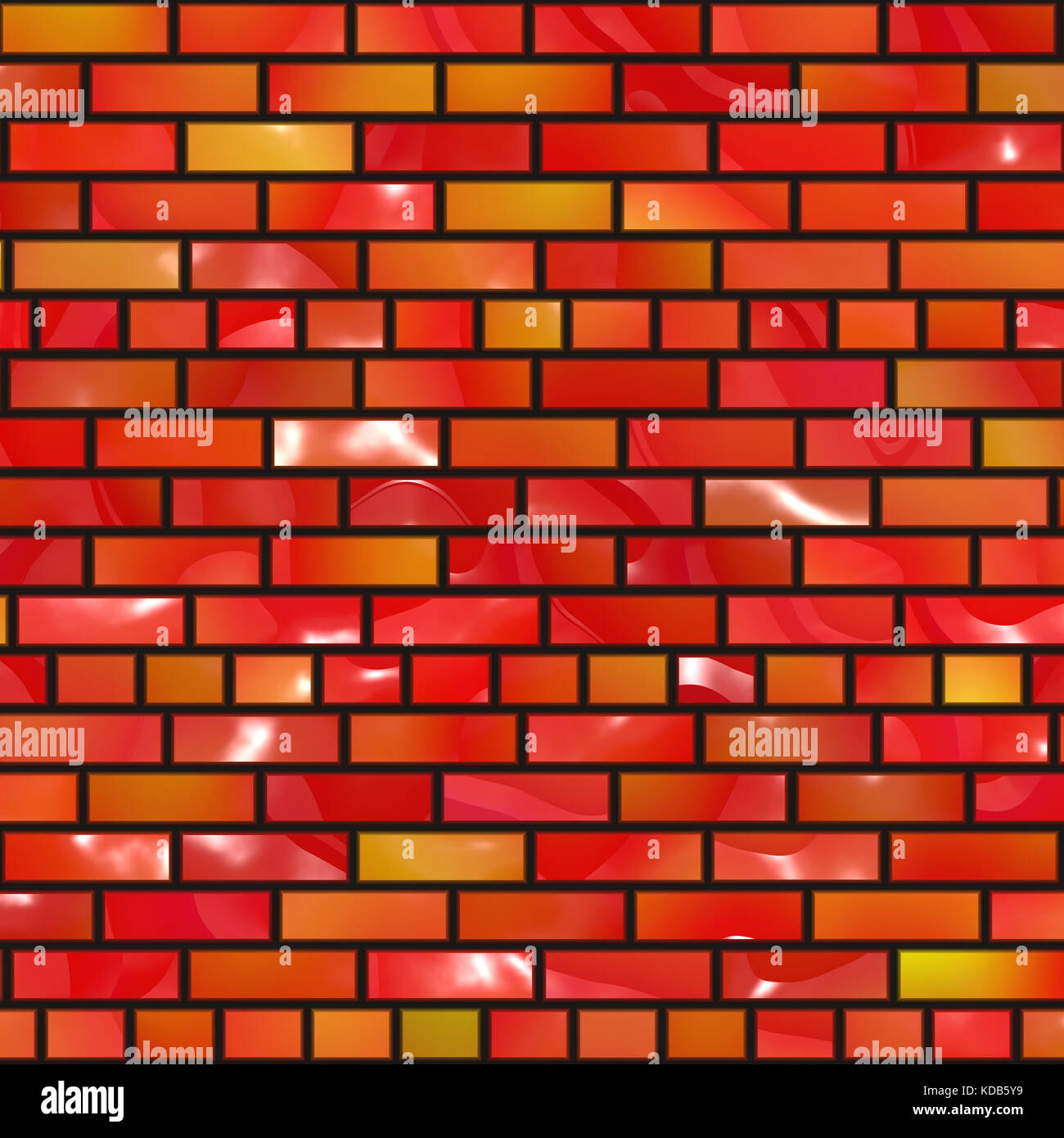 Layered red bricks in glossy red color Stock Photo - Alamy