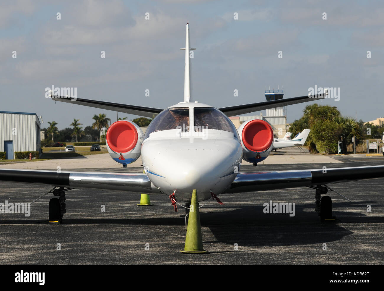 Luxury private jet parked on the ground Stock Photo - Alamy