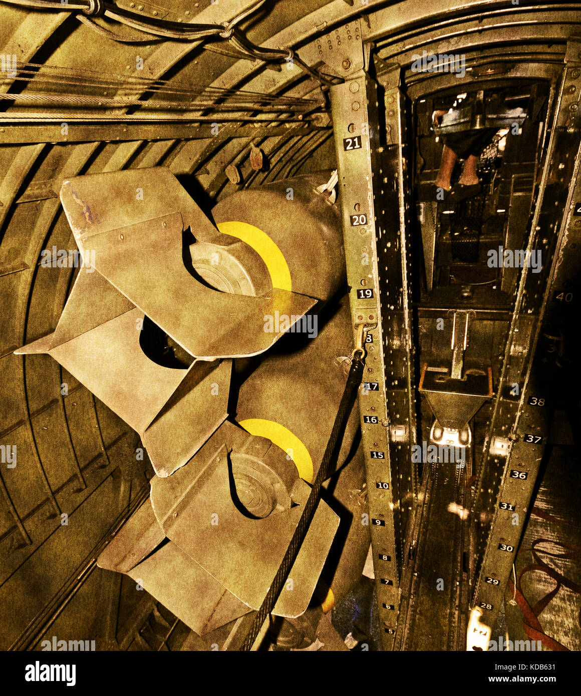 Bomb bay in World War 2 era heavy bomber Stock Photo - Alamy