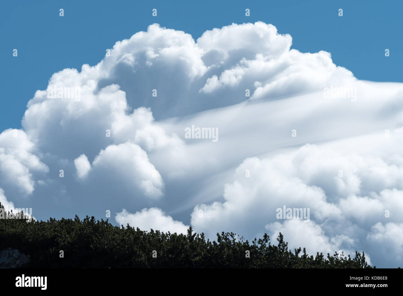 Dramatic white clouds on a windy sunny day Stock Photo - Alamy