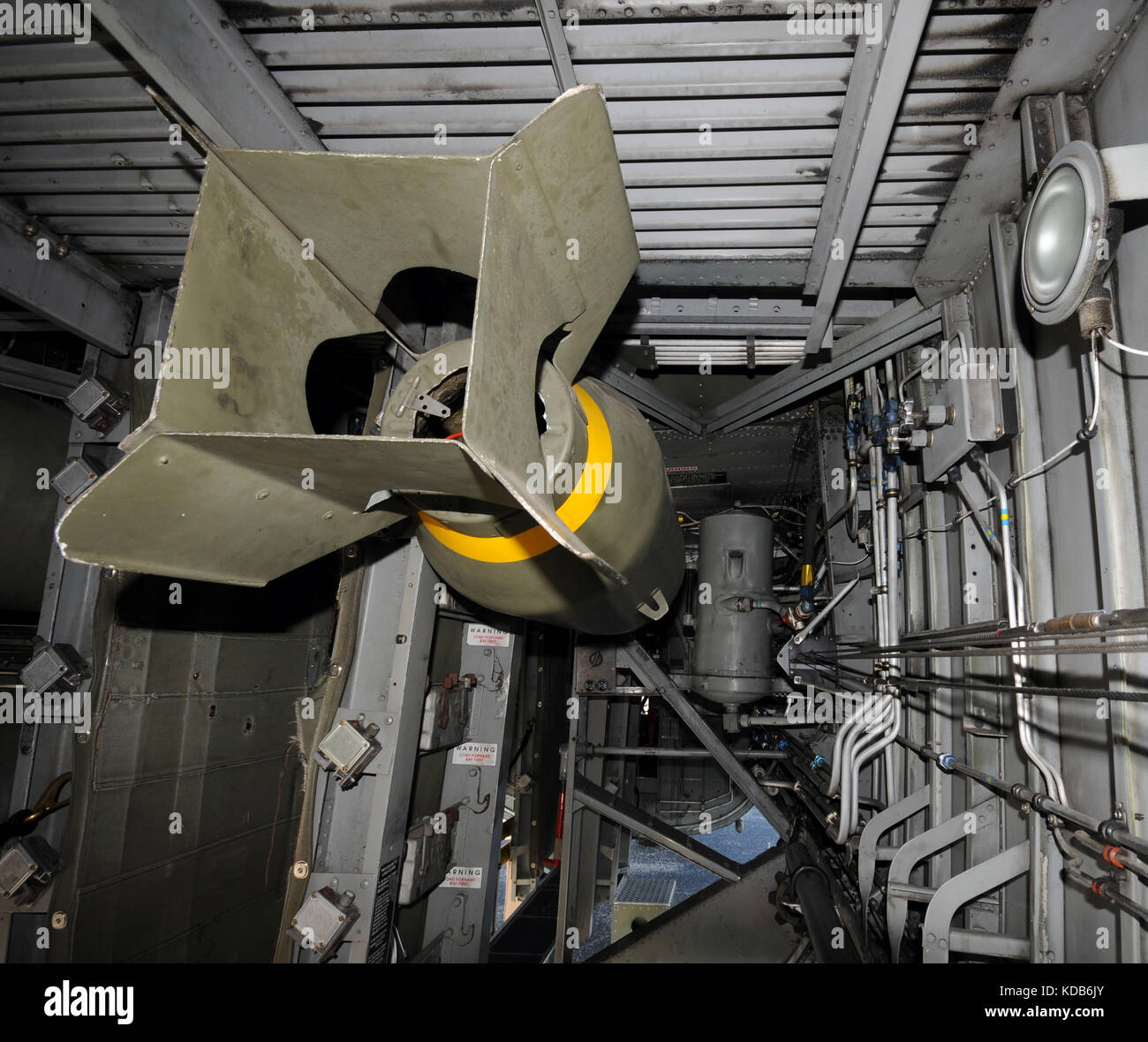 Airplane bomb mounted inside bomber bay Stock Photo - Alamy