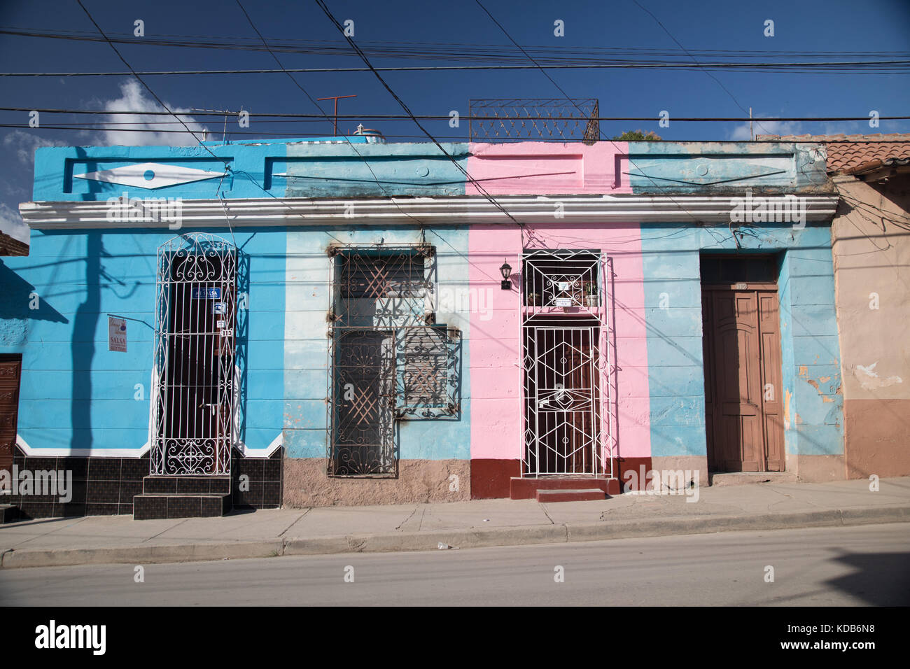 Beautiful colonial architecture along the cobblestone streets of ...