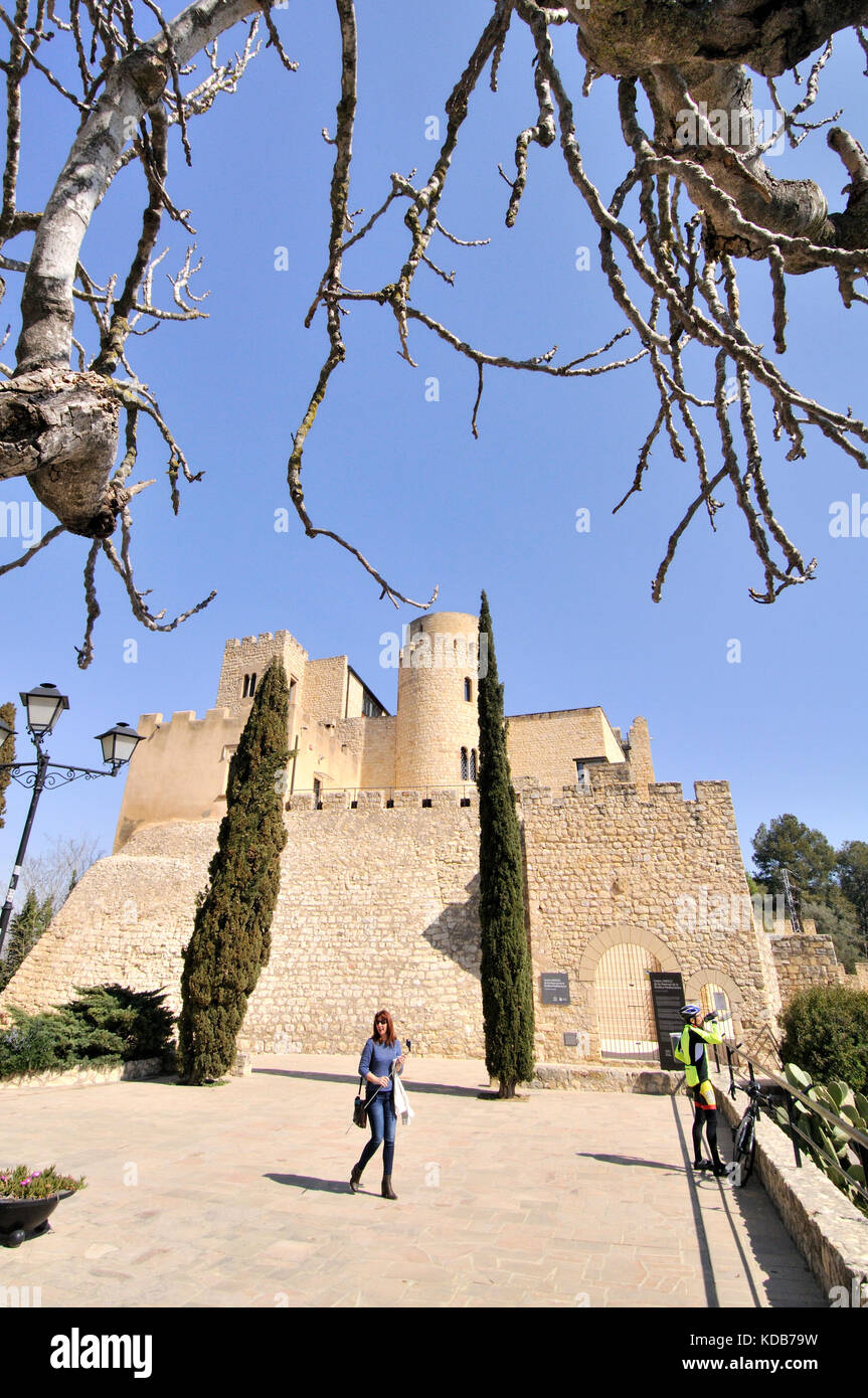 X century castle. Castellet i la Gornal. Catalonia, Spain Stock Photo ...