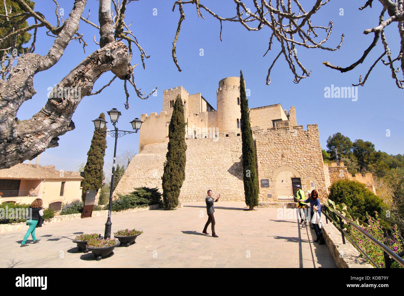 X century castle. Castellet i la Gornal. Catalonia, Spain Stock Photo ...