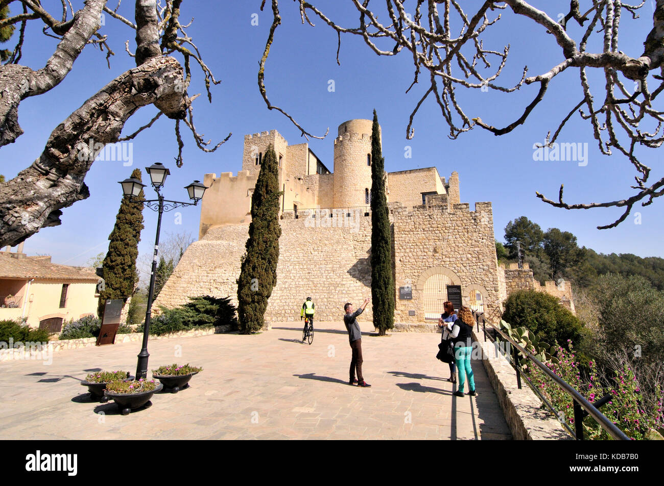 X century castle. Castellet i la Gornal. Catalonia, Spain Stock Photo ...