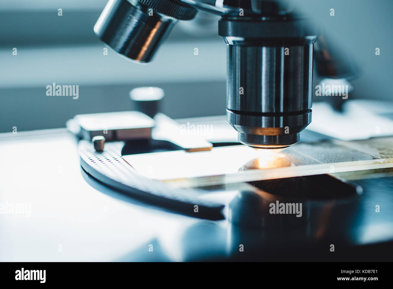 Close-up shot of microscope Stock Photo - Alamy