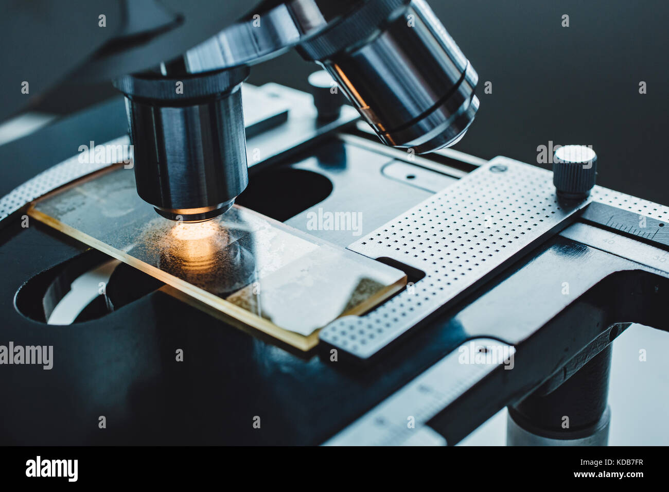 Close-up shot of microscope Stock Photo - Alamy