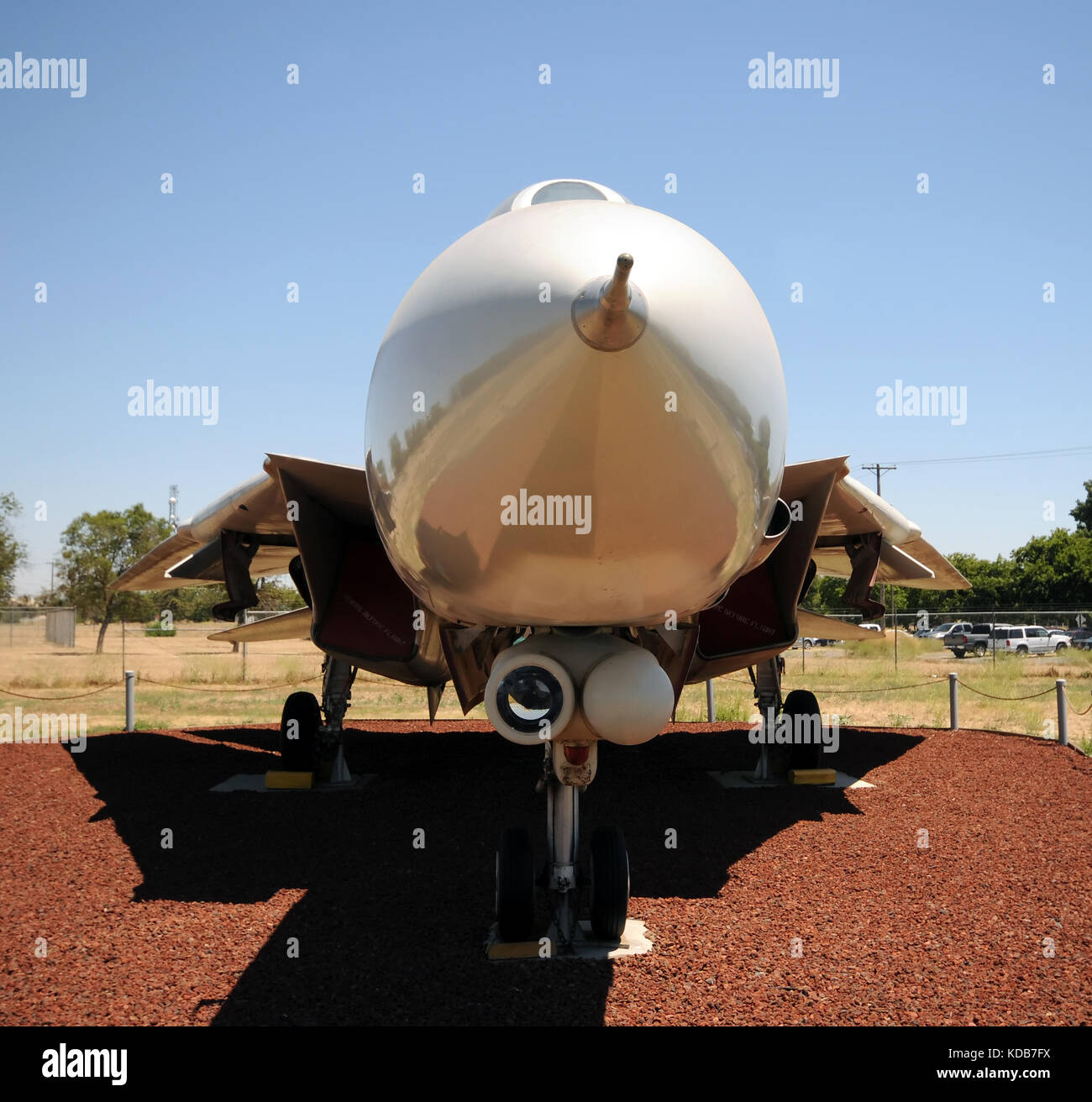 Old military jet on the ground front view Stock Photo - Alamy