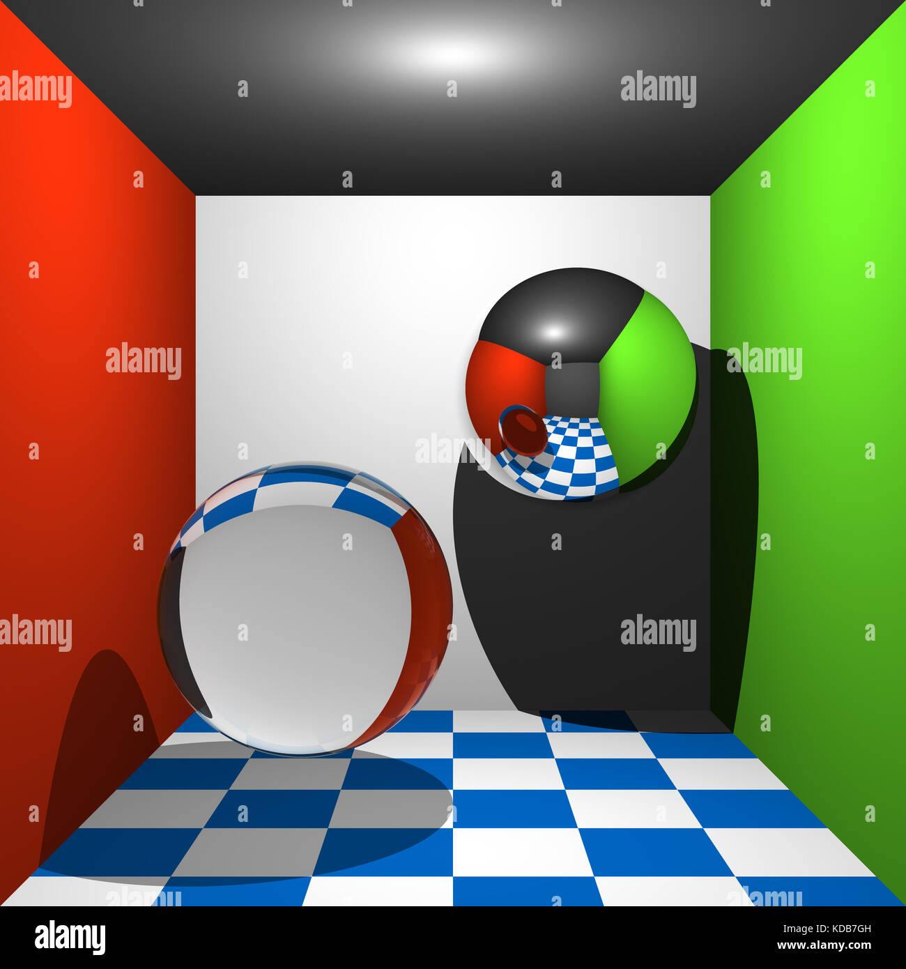 Rendered geometric spheres,cubes and reflections Stock Photo - Alamy