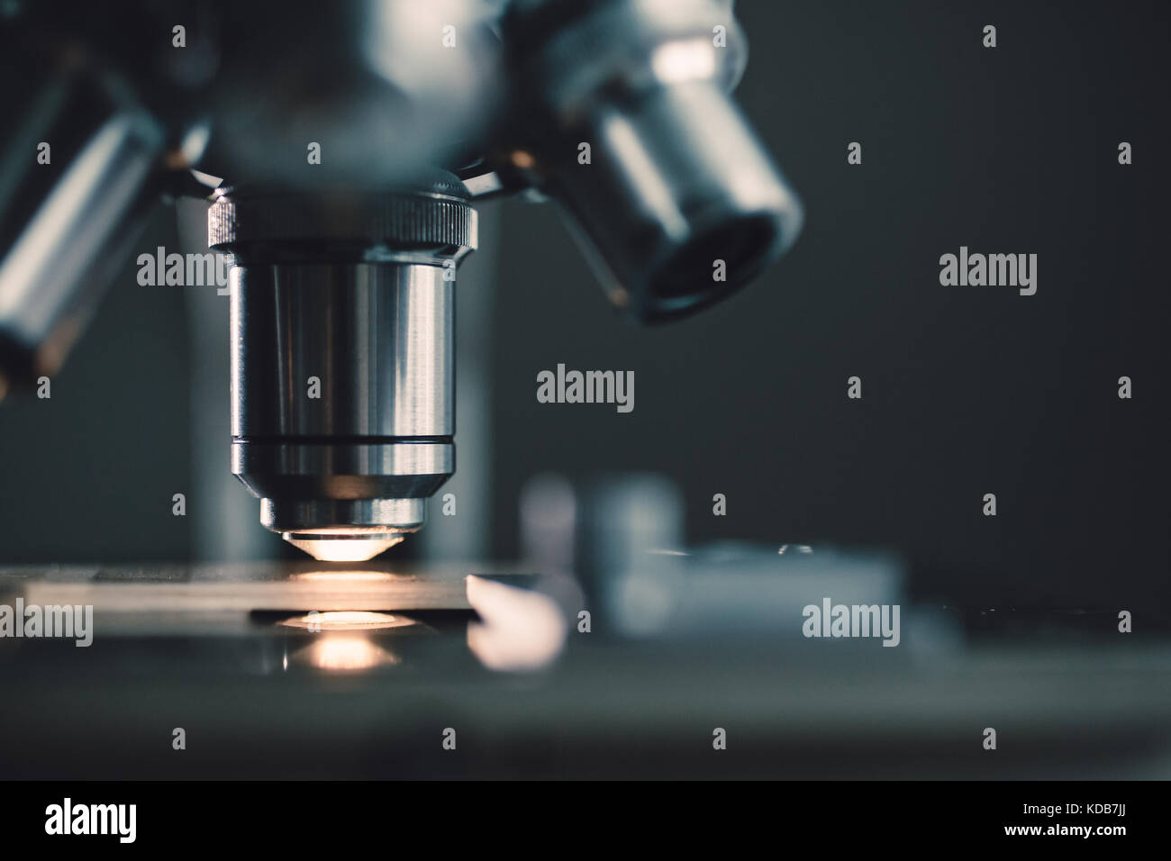 Close-up shot of microscope Stock Photo - Alamy
