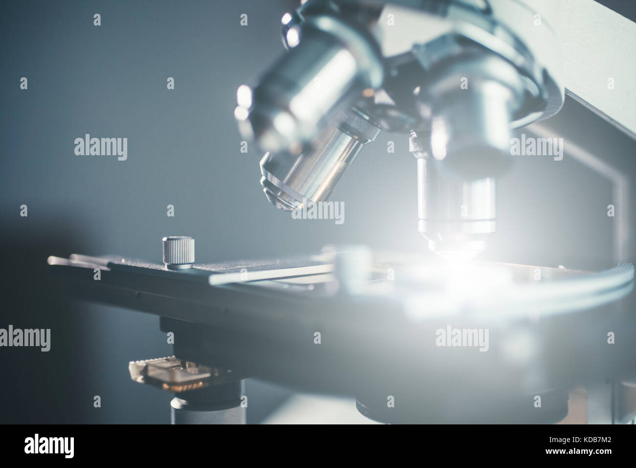 Close-up shot of microscope Stock Photo - Alamy