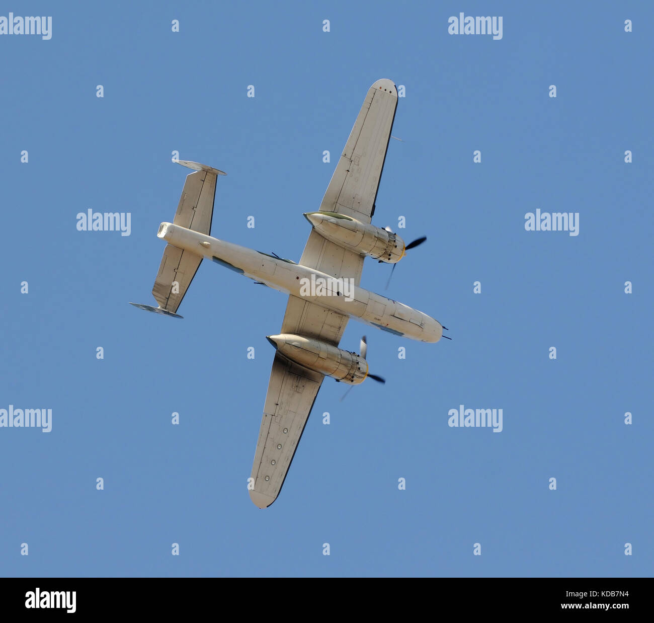 World War II era bomber flying overhead Stock Photo - Alamy