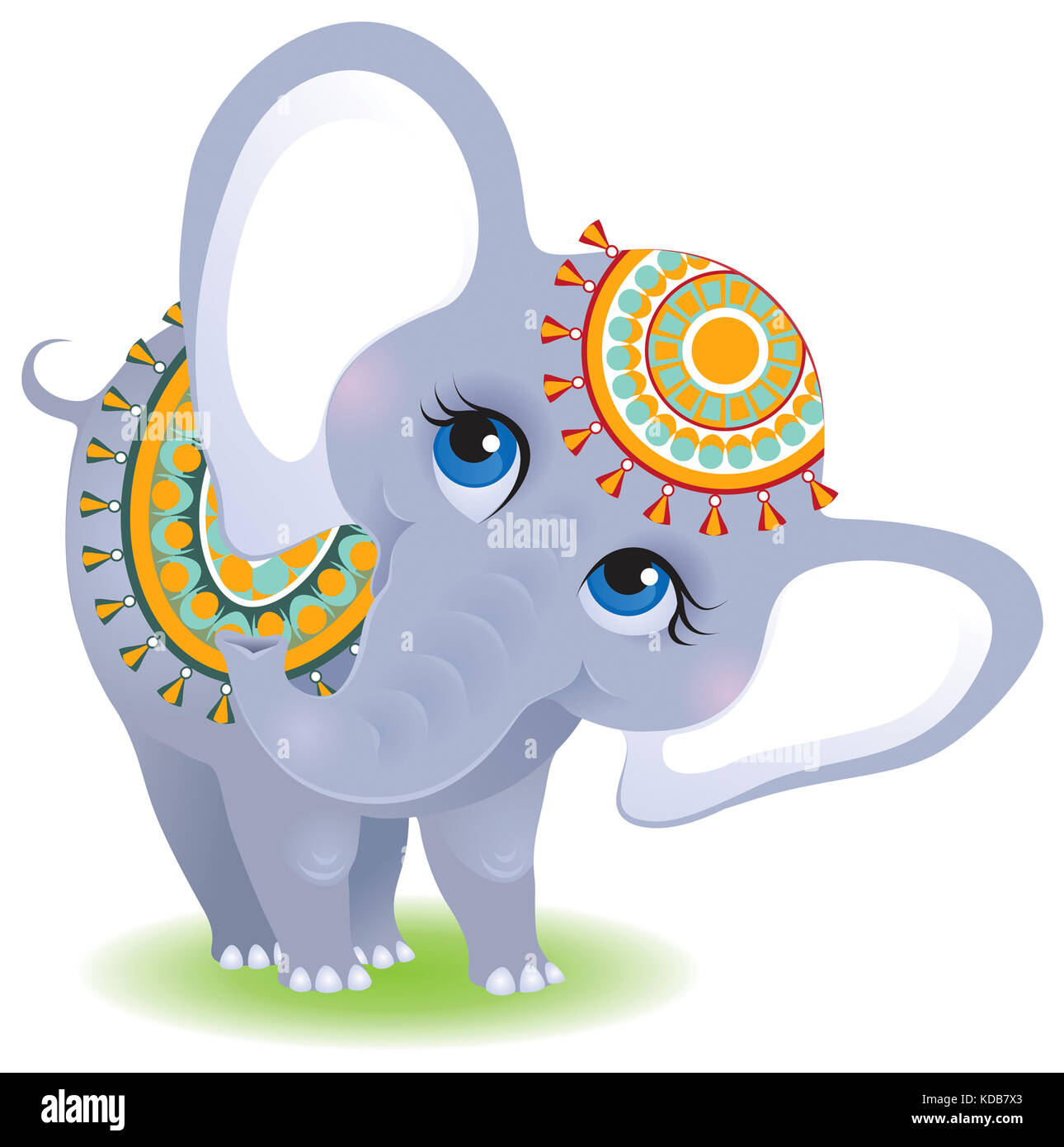 Indian Elephant Cartoon
