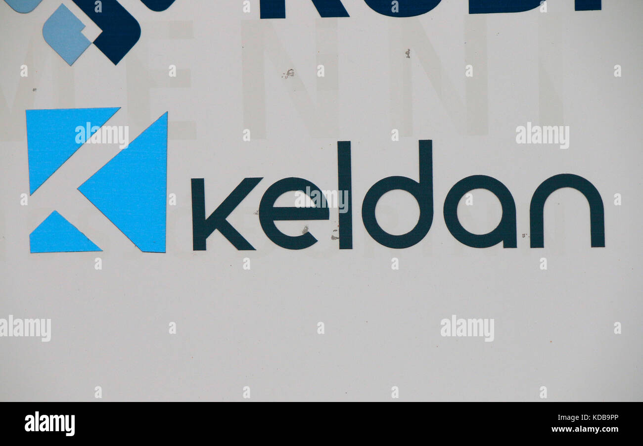 Logo - Markenname/ brand name: Keldan, Reykjavik, Island Stock Photo ...