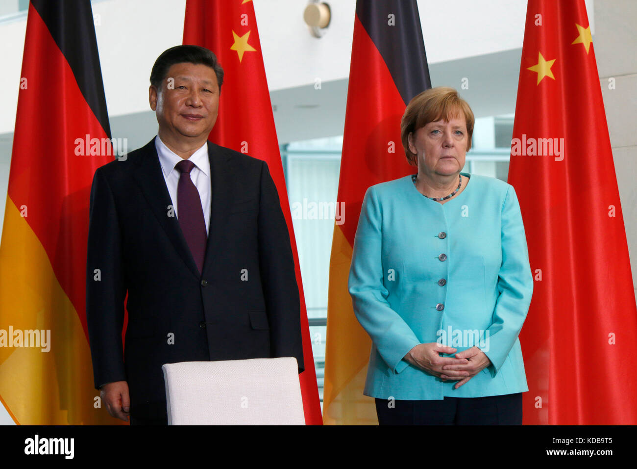 Xi Jinping, BKin Angela Merkel - Treffen der dt. Bundeskanzlerin mit ...